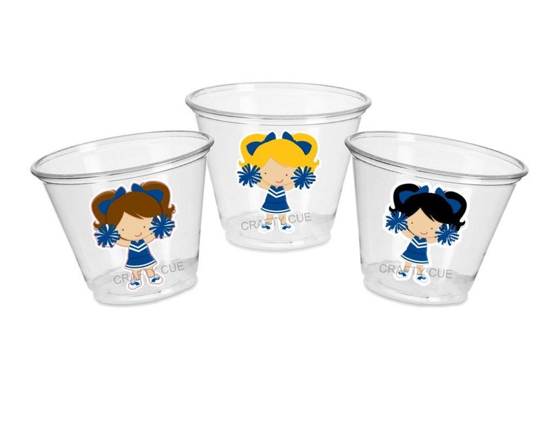 CHEERLEADER PARTY CUPS Cheer Party Cups Cheerleader Party - Etsy