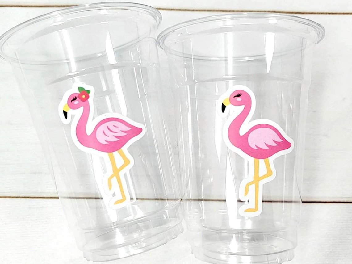 FLAMINGO PARTY CUPS - Flamingo Cups Flamingo Birthday Party Decorations ...