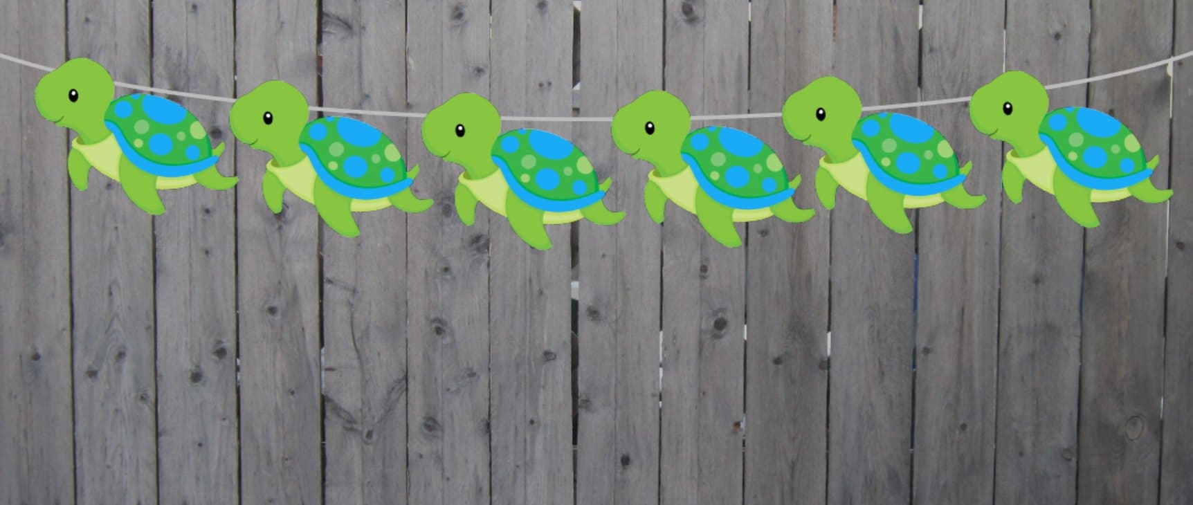 Turtle Garland Turtle Banner Turtle Decorations Under the - Etsy