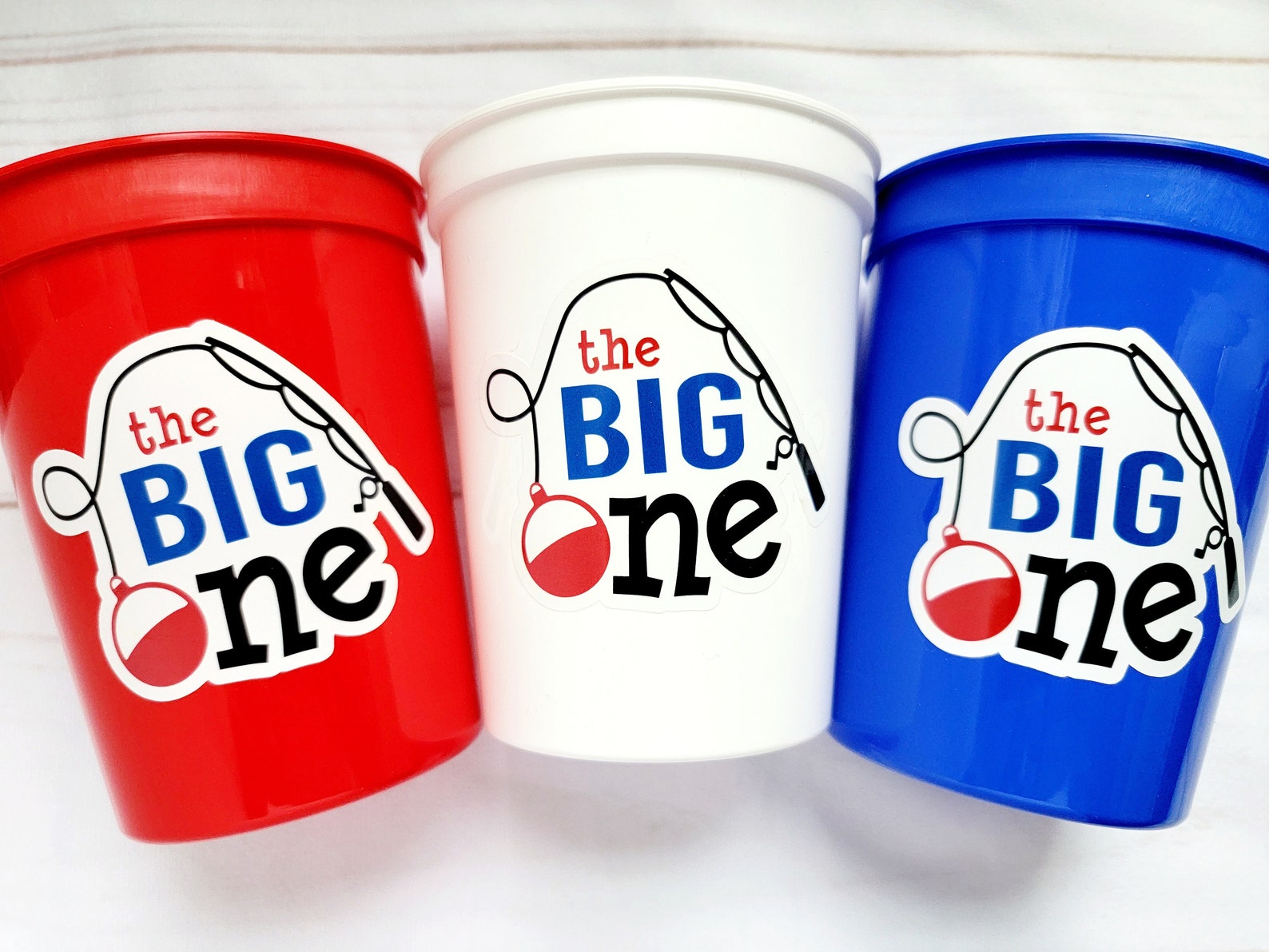 FISHING PARTY CUPS Fishing Birthday Fishing First Birthday - Etsy