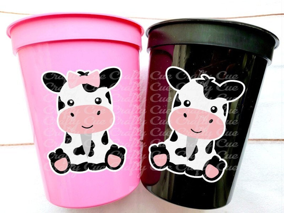 FARM ANIMAL CUPS - Cow Party Cups Cow Birthday Cups Cow Party Favors ...