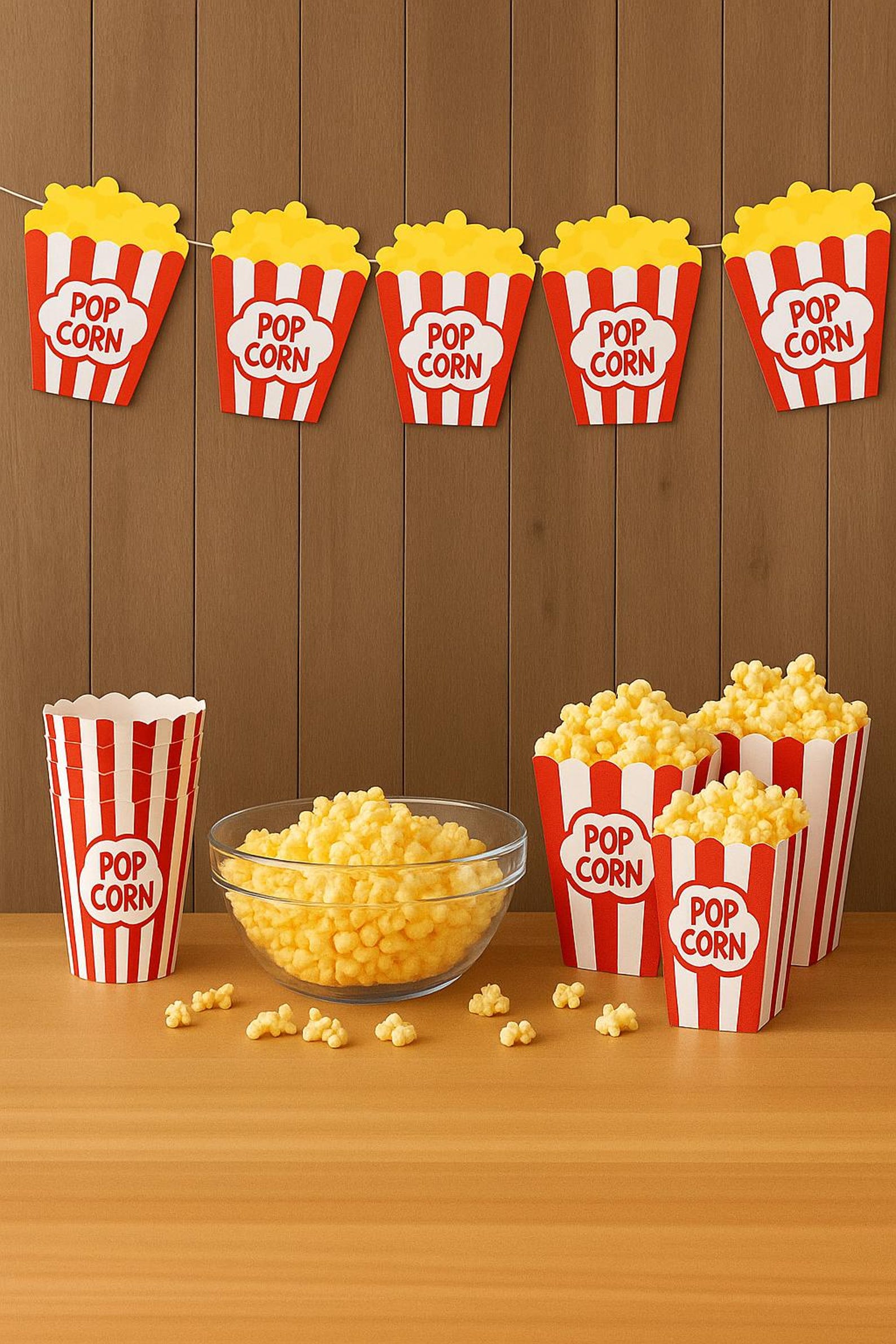 Movie Party Garland, Movie Party Banner, Popcorn Banner, Popcorn ...