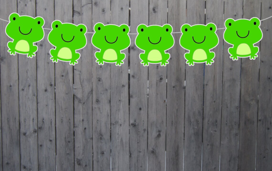Frog Garland Frog Banner Frog Birthday Banner Frog Party - Etsy