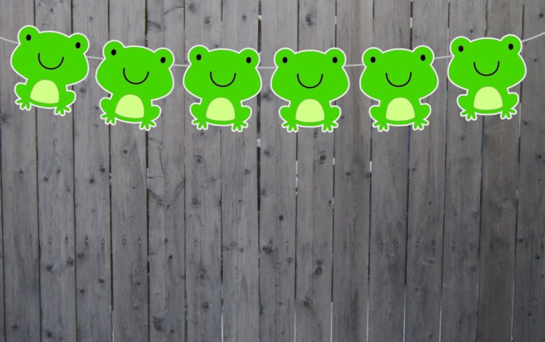 Frog Garland Frog Banner Frog Birthday Banner Frog Party - Etsy