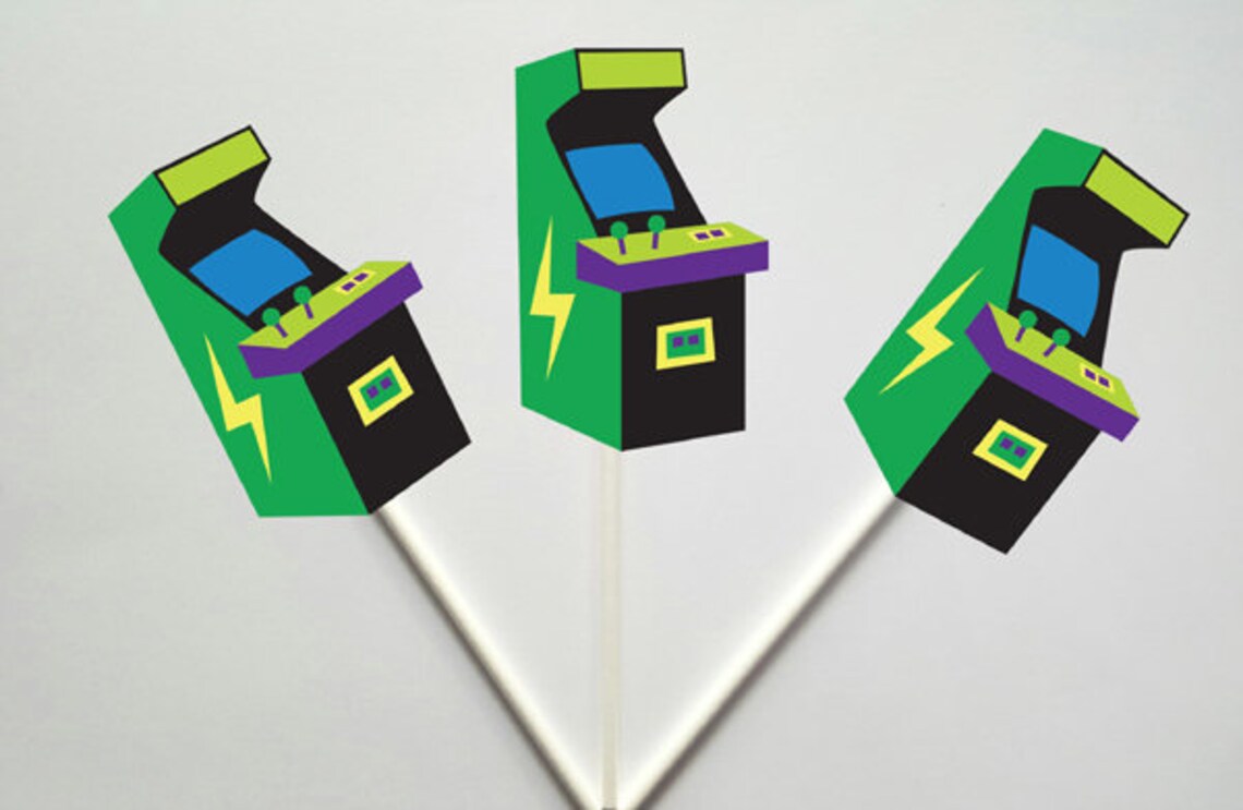 Arcade Garland Arcade Banner Video Game Birthday Video Game | Etsy