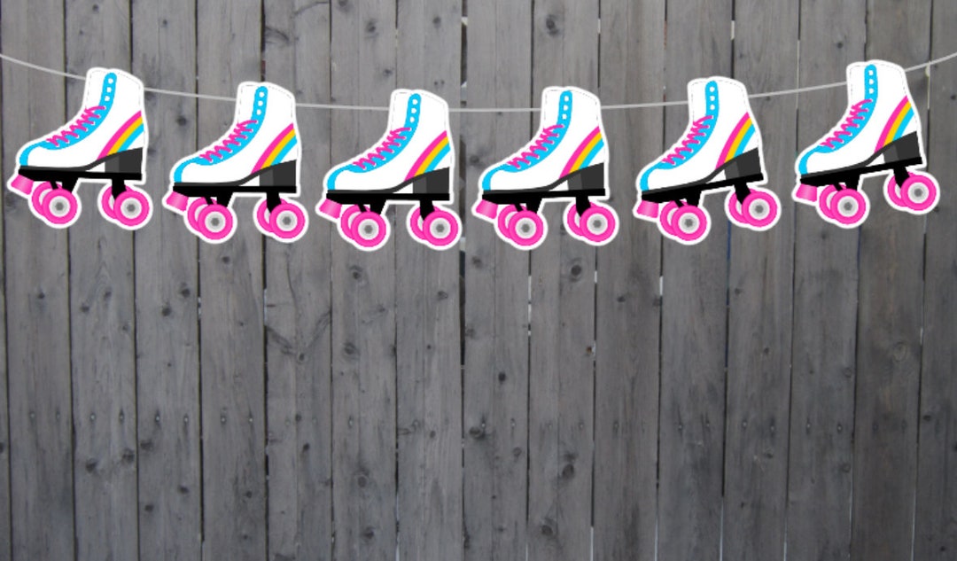 Roller Skate Garland, Roller Skate Banner, Roller Skate Party Banner ...