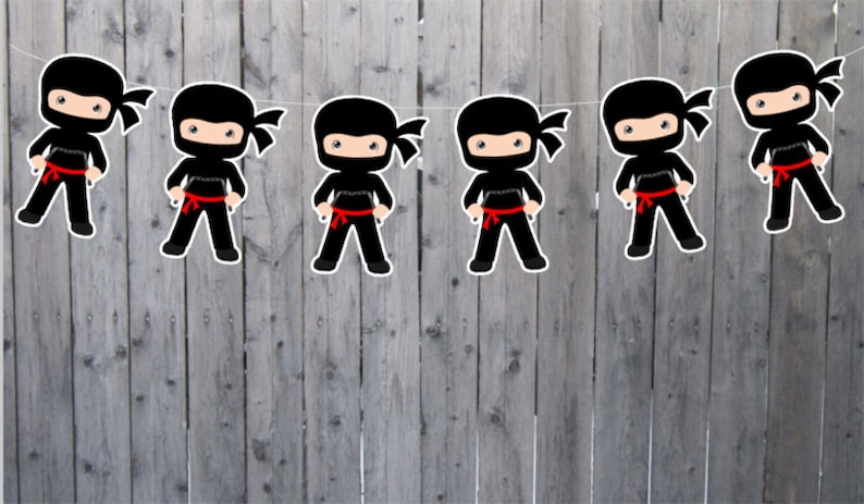 Ninja Banner Ninja Birthday Banner Ninja Garland Ninja - Etsy