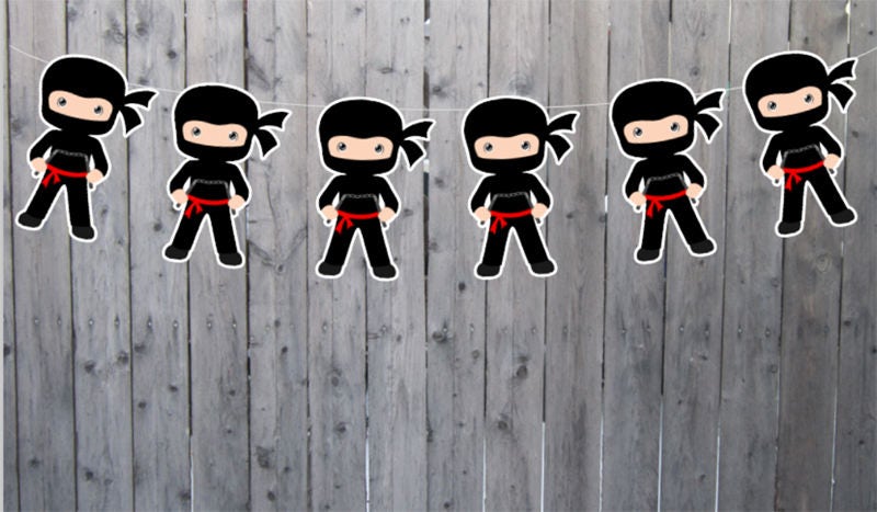 Ninja Banner, Ninja Birthday Banner, Ninja Garland, Ninja Party Banner ...