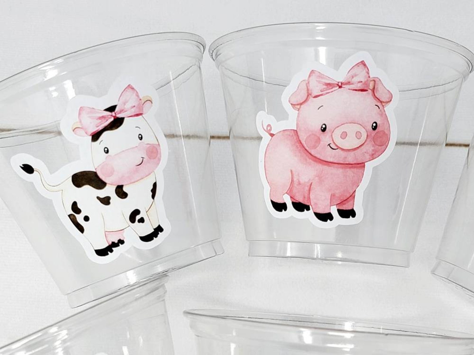 GIRL FARM PARTY Cups - Girl Farm Cups Farm Animal Cups Farm First ...
