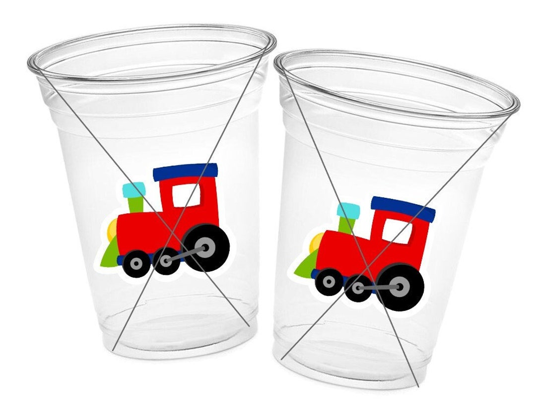 Train Cups, Train Party Favors, Train Birthday Favors, Train Party Cups ...