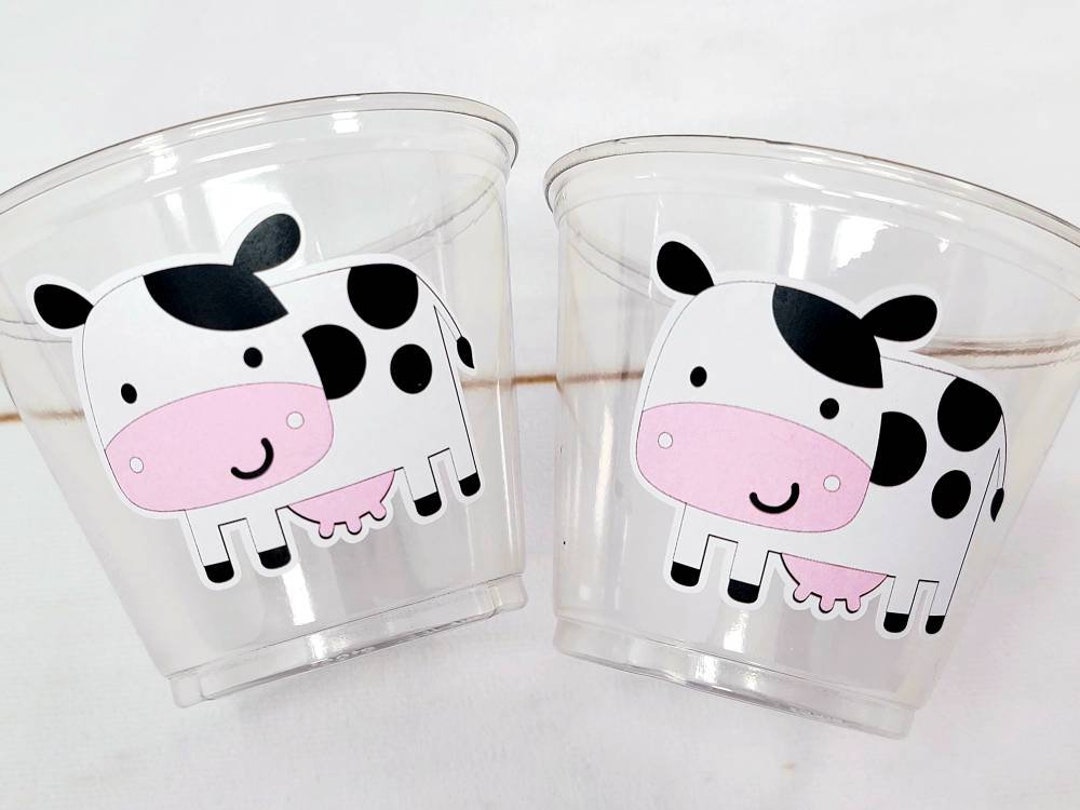 COW PARTY CUPS Cow Cups Cow Birthday Cups Farm Animal Cups - Etsy