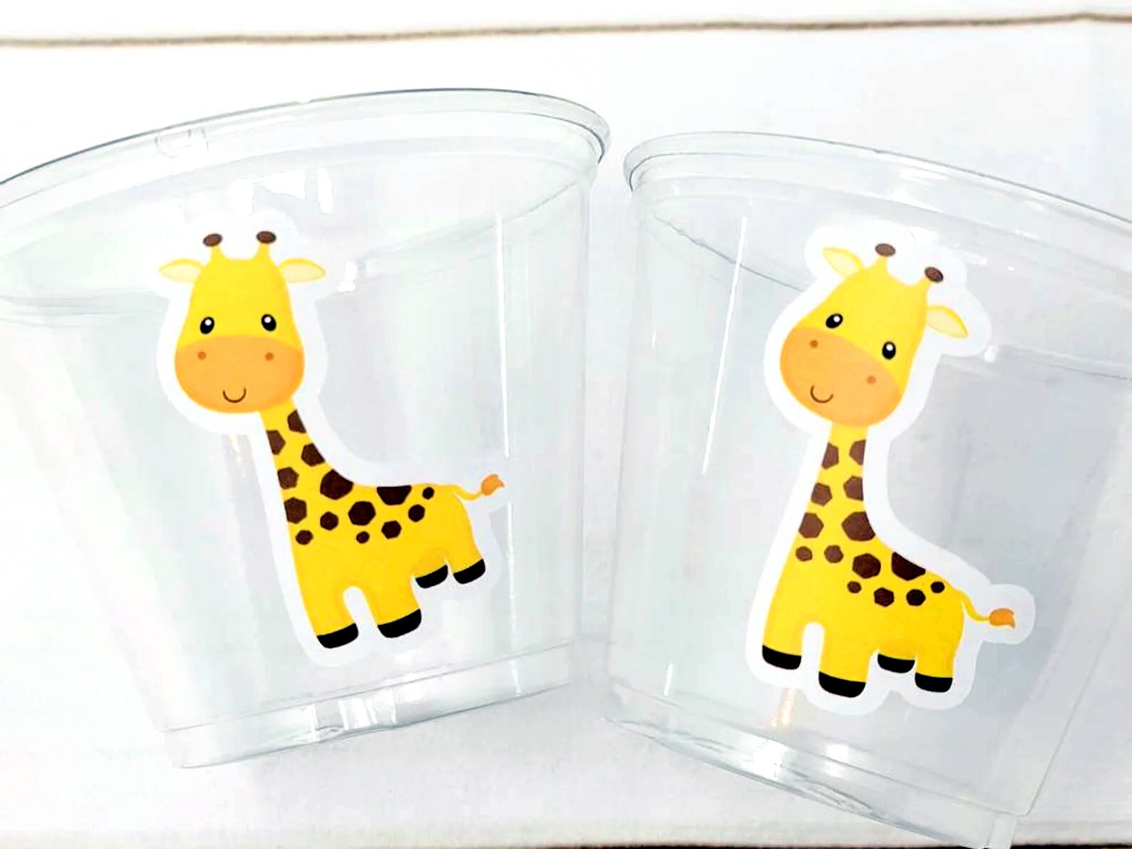 GIRAFFE PARTY CUPS Giraffe Cups Giraffe Baby Shower Giraffe - Etsy