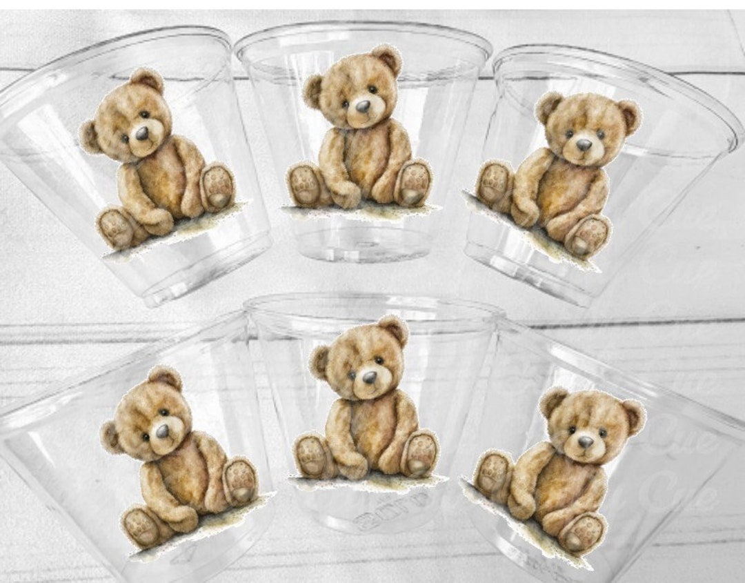 Teddy Bear Party Cups Teddy Bear Baby Shower Favors Teddy Bear Birthday ...