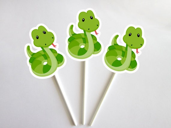 Snake Cupcake Toppers by CraftyCue.com | Catch My Party