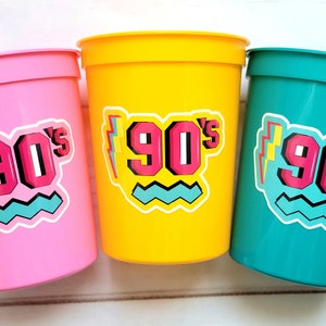 I Love the 90'S PARTY CUPS 90s Birthday Cups 90s Party Cups 90's ...