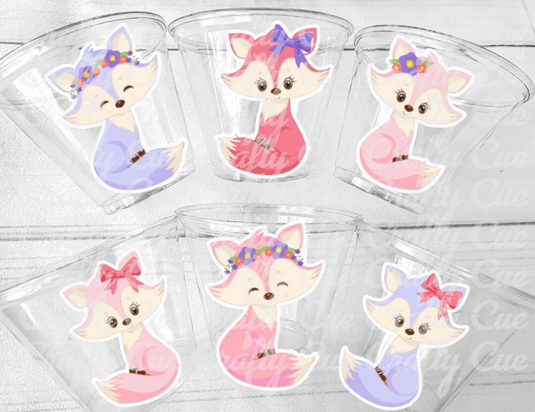 FOX PARTY CUPS Fox Treat Cups Fox Favors Fox Decorations - Etsy