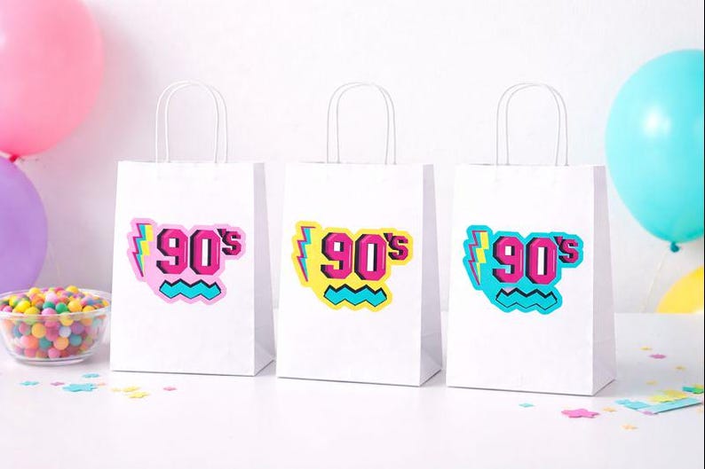 90's PARTY BAGS - 90s Party Goody Bags I Love the 90s Birthday 90s ...
