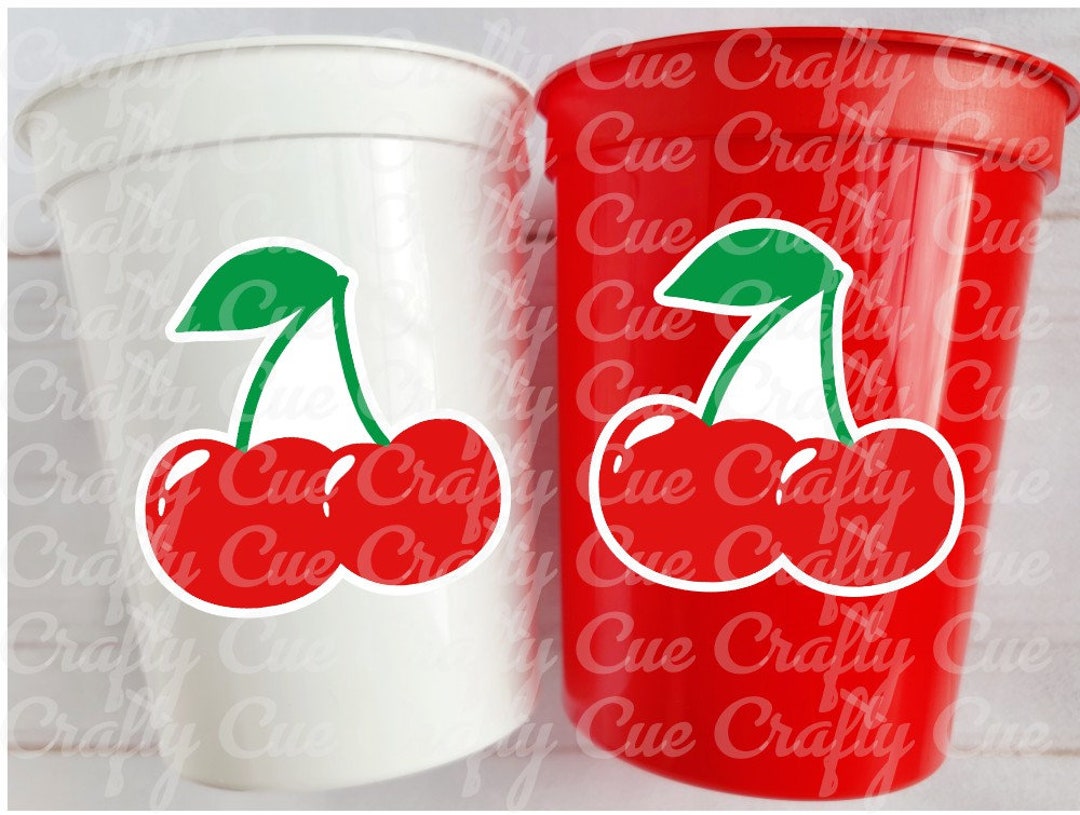 CHERRY PARTY CUPS Cherry Birthday Cups Cherry Party Favors Cherry Baby ...