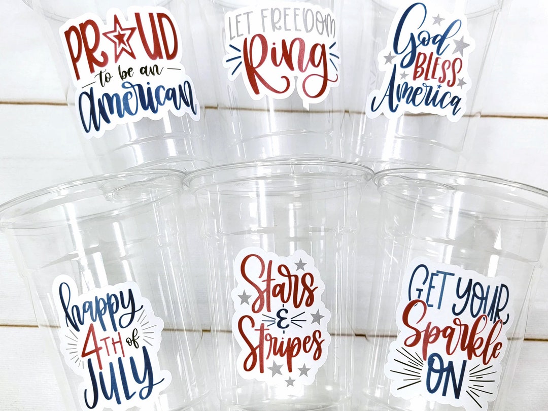4th of July Party Cups, USA Party Cups, 'merica Cups, Independence Day ...
