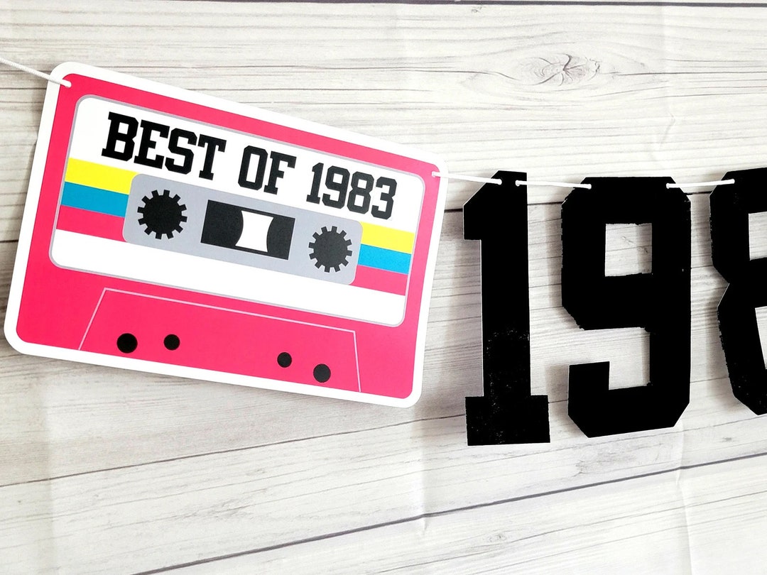 BEST OF 1984 - 40th Birthday Banner 1984 Banner 1984 Party Decorations ...
