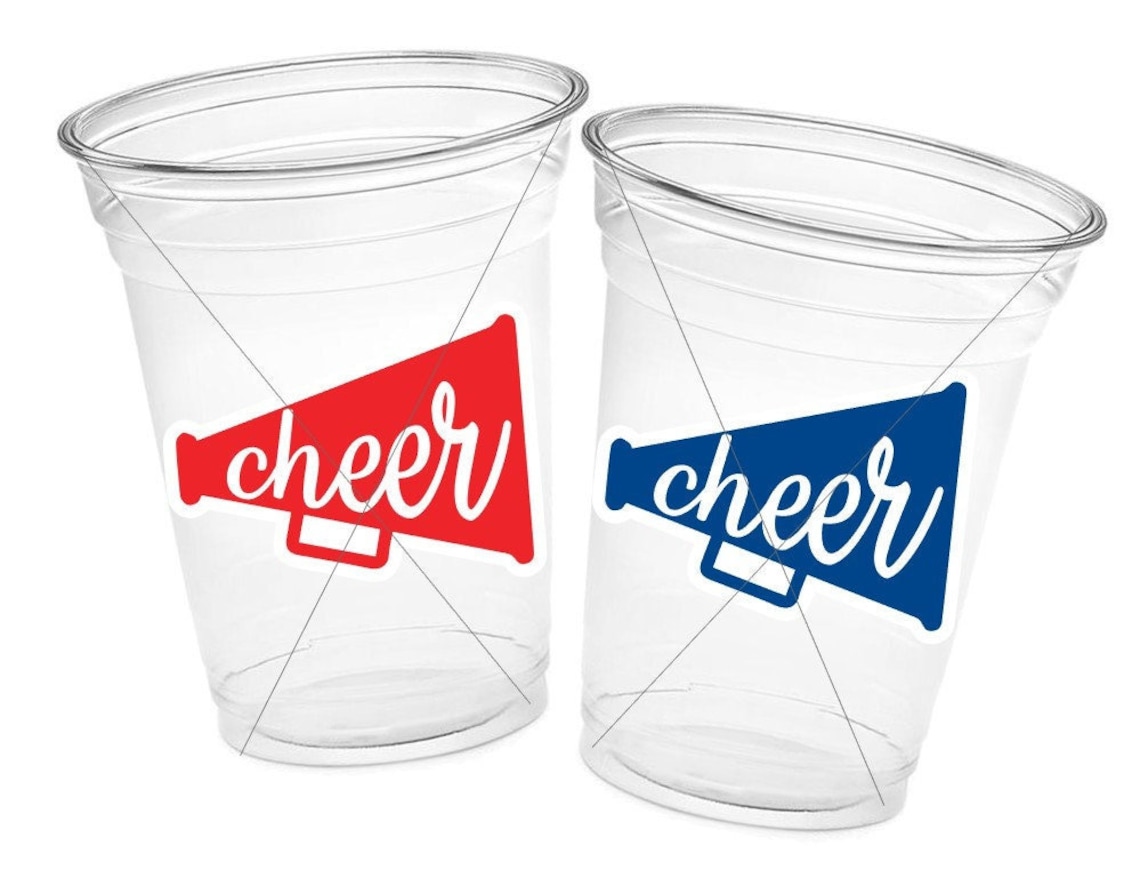 CHEERLEADING PARTY CUPS Cheer Party Cups Cheerleader Party - Etsy