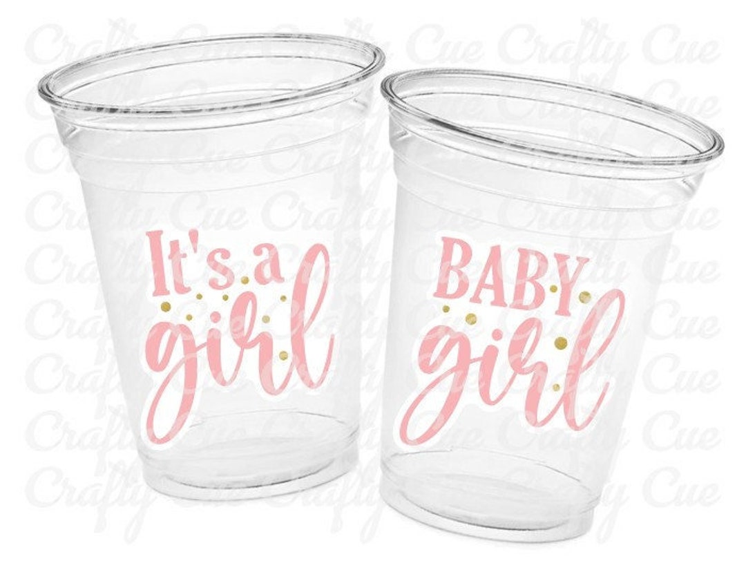 GIRL BABY SHOWER Party Cups - It's a Girl Party Cups Baby Girl Party ...