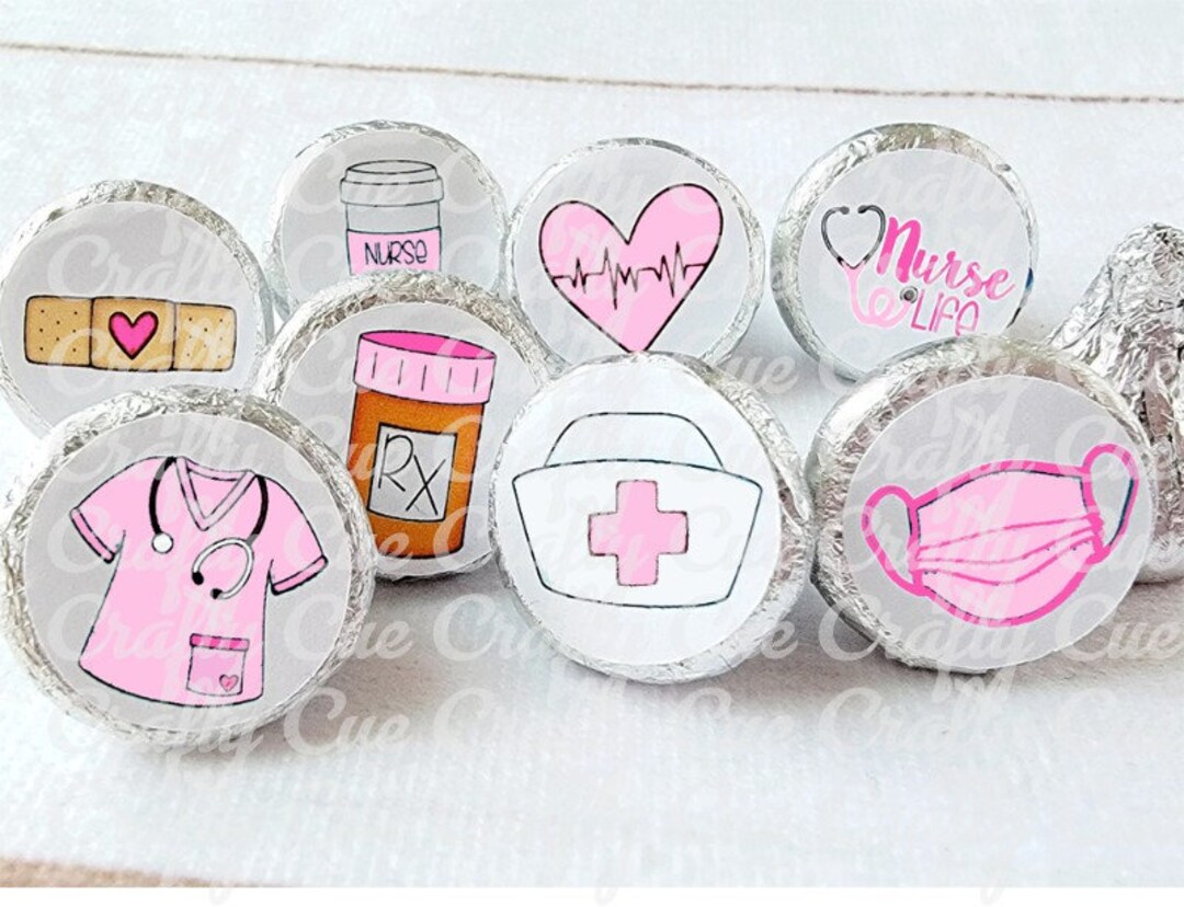 180 - NURSE PARTY FAVOR Stickers for Candy Nurse Stickers Nurse ...