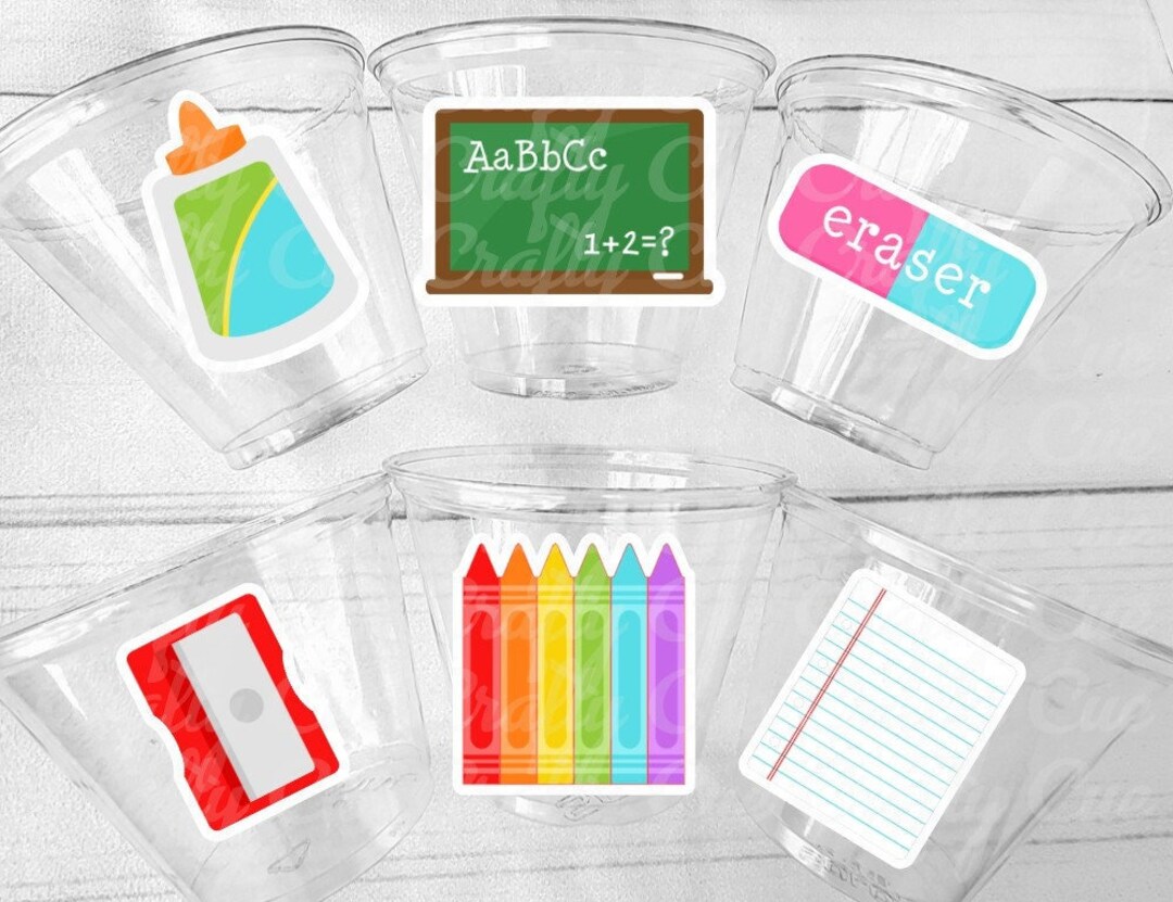 SCHOOL PARTY CUPS Teacher Party Cups Teacher Graduation Teacher Gifts ...