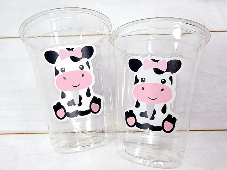 COW PARTY CUPS - Cow Cups Cow Birthday Cups Farm Animal Cups Cow Party ...