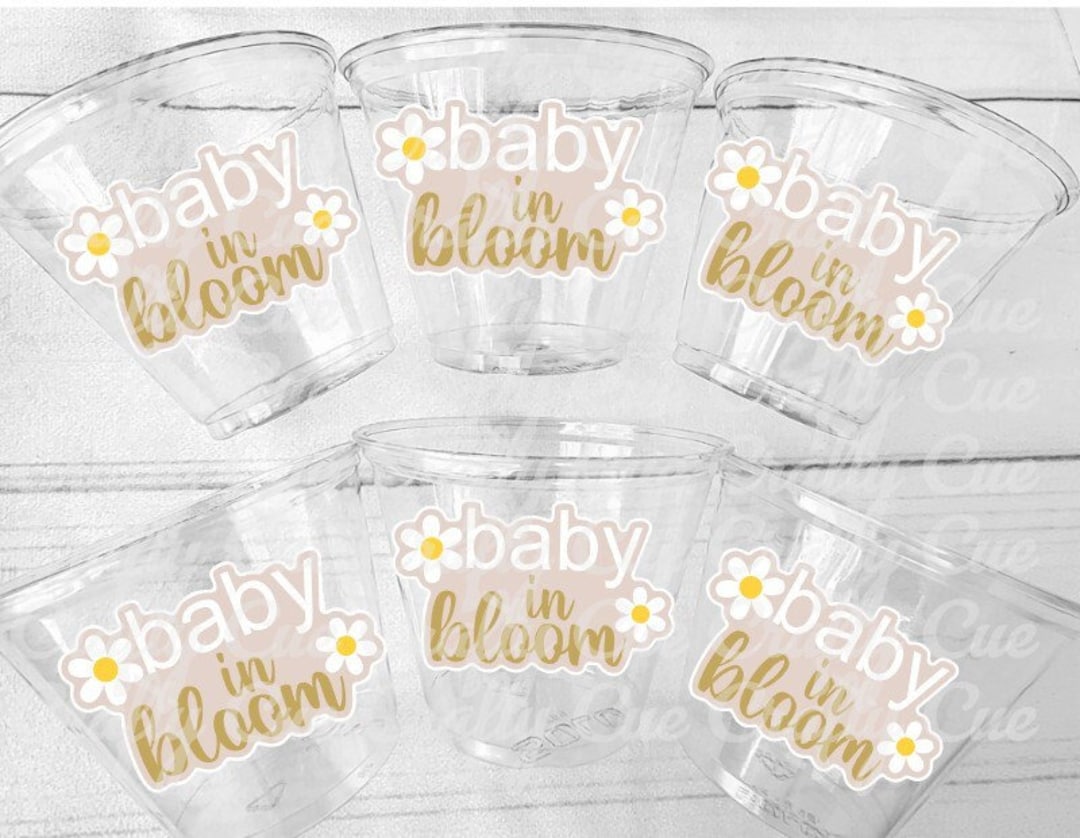 BABY IN BLOOM Party Cups Baby in Bloom Baby Shower Favors Baby in Bloom ...