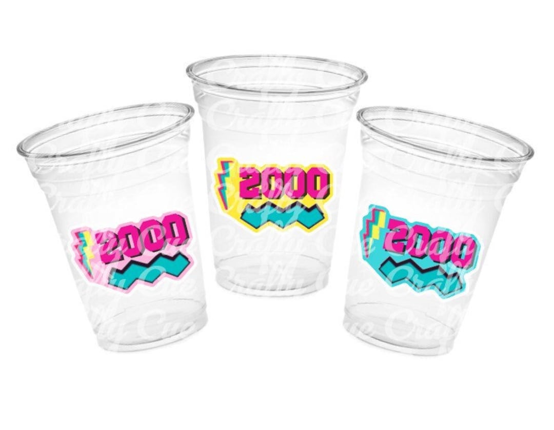Back to the 2000'S PARTY CUPS 00's Birthday Cups 2000's Party Cups 00's ...