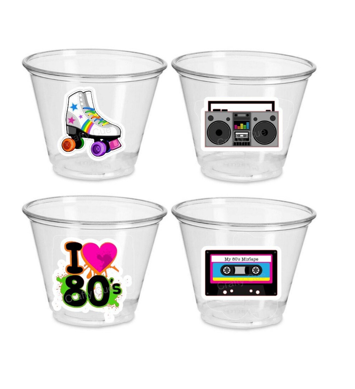 I Love the 80'S PARTY CUPS 80's Birthday Cups - Etsy
