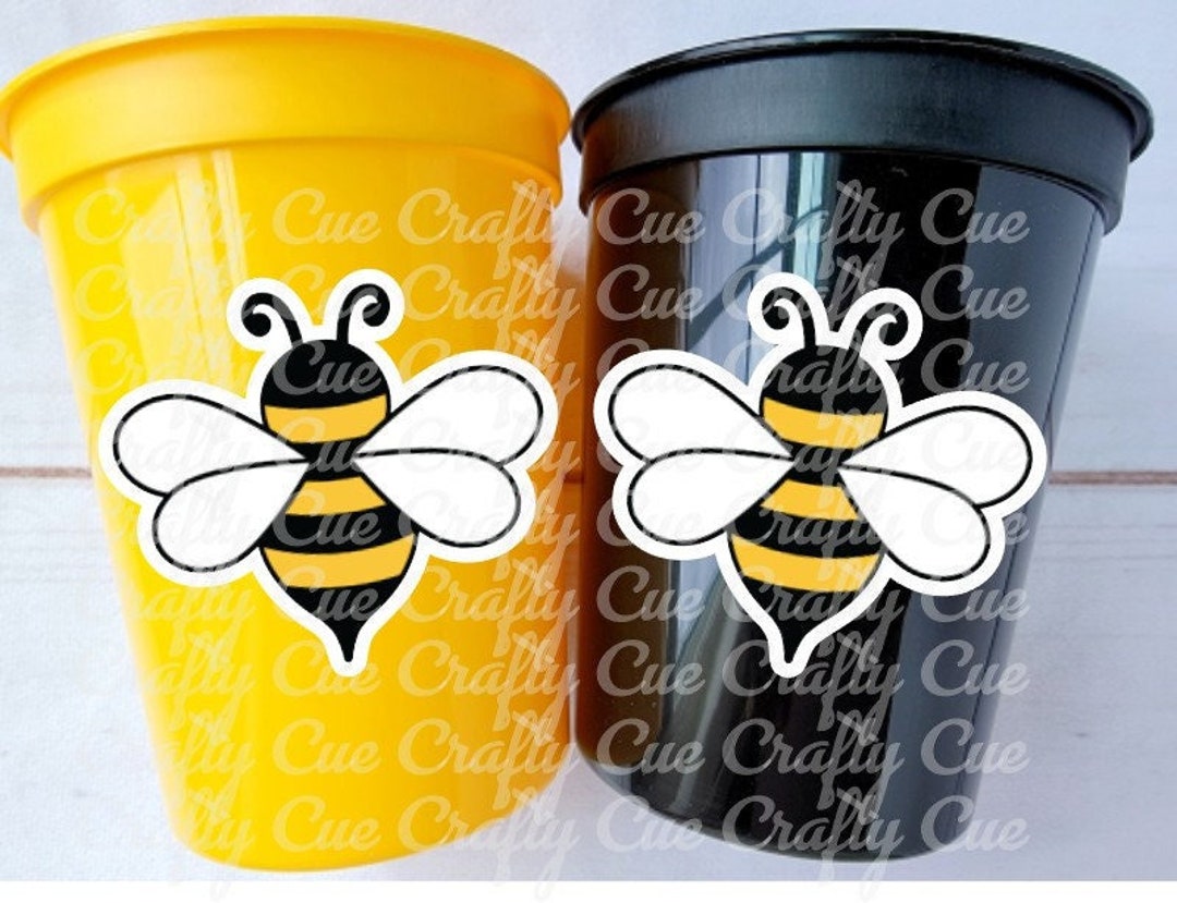 BEE PARTY Cups Bee Cups Bee Baby Shower Babee Shower Cups Bee Birthday ...