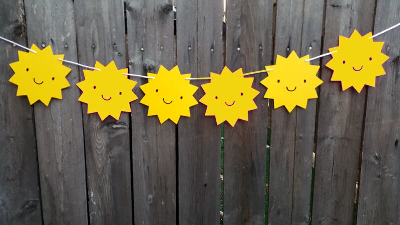 Sun Banner, Sun Garland, Sunshine Banner, Sunshine Garland, Weather ...