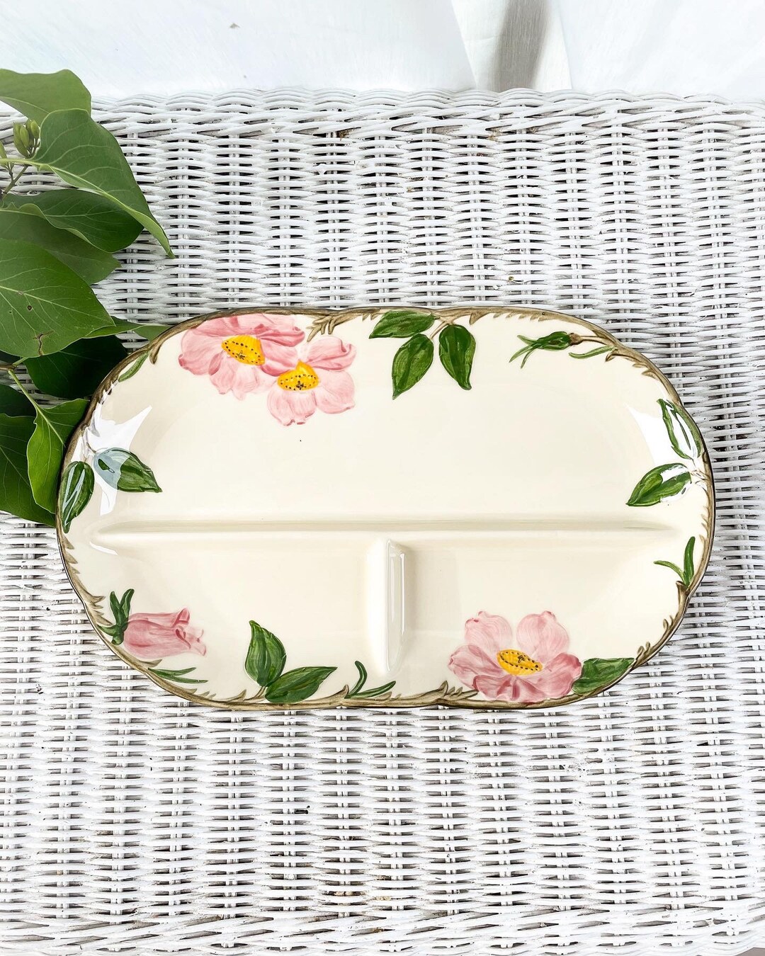 Vintage Franciscan Ware Desert Rose Relish Dish Tray 1940s - Etsy
