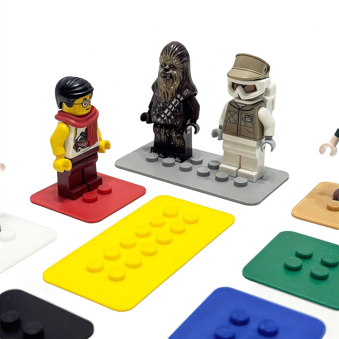 LEGO Figure Stand minifigure / Minidoll 2 Sizes, 16 Colors - Etsy