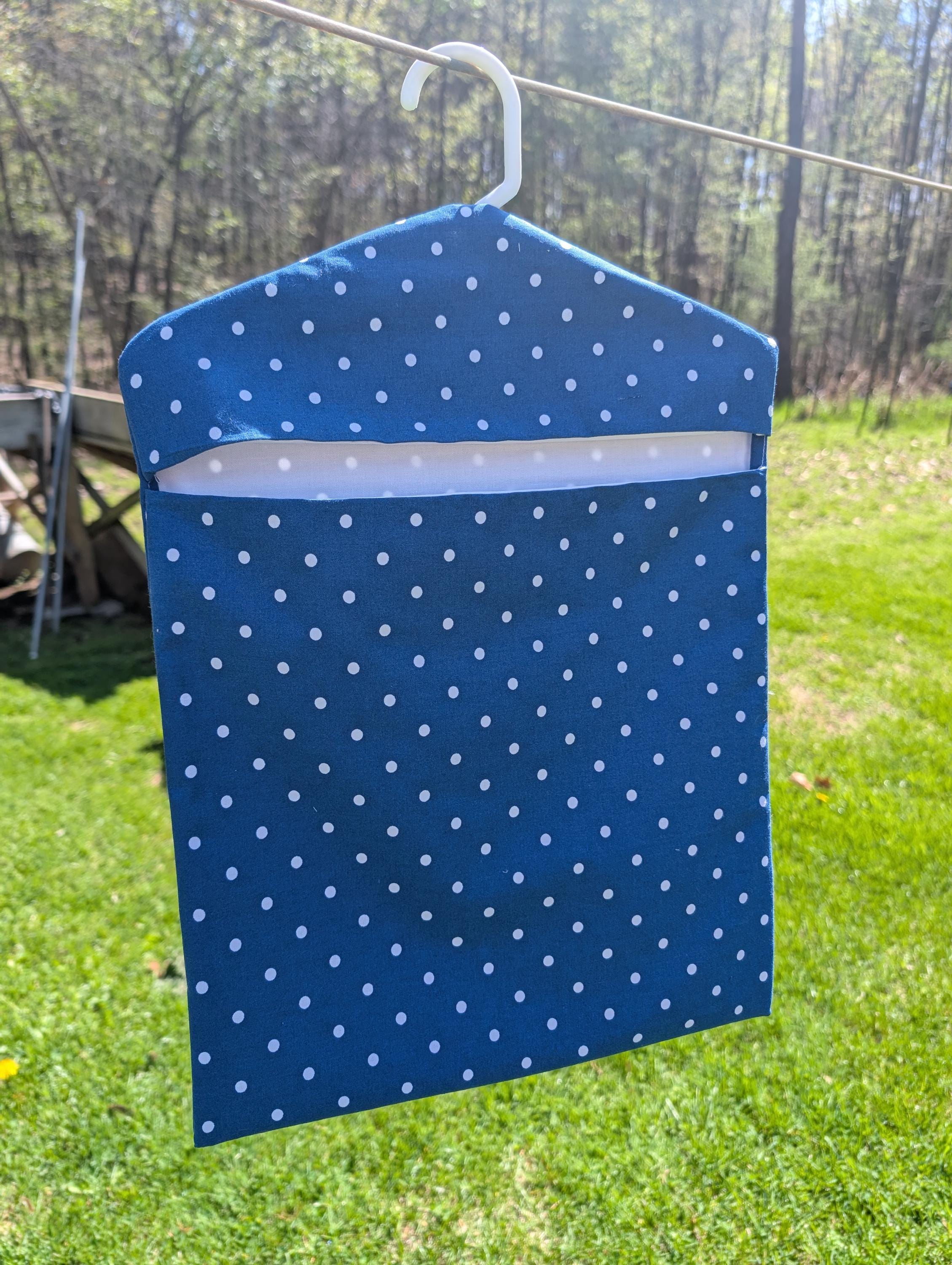 Handmade Clothespin Bag | Hanging Laundry Peg Holder | Fabric ...