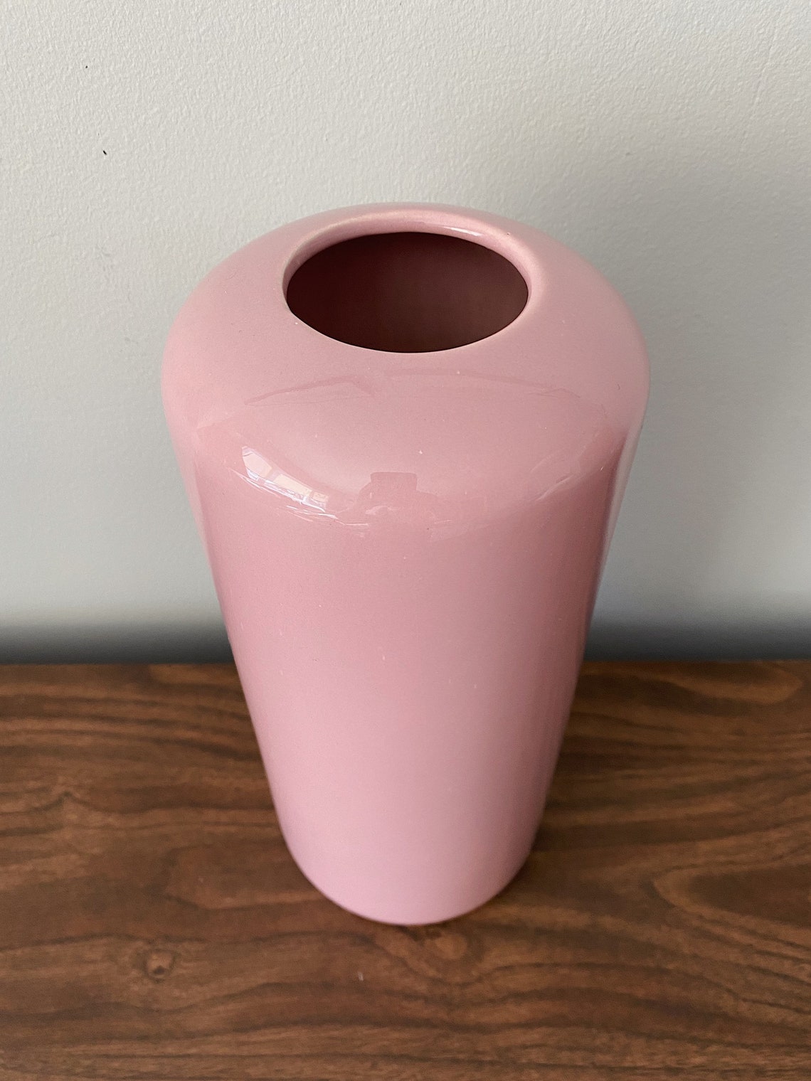 Pink Ceramic Vase // 1980s Aesthetic Pink Décor // Vintage | Etsy