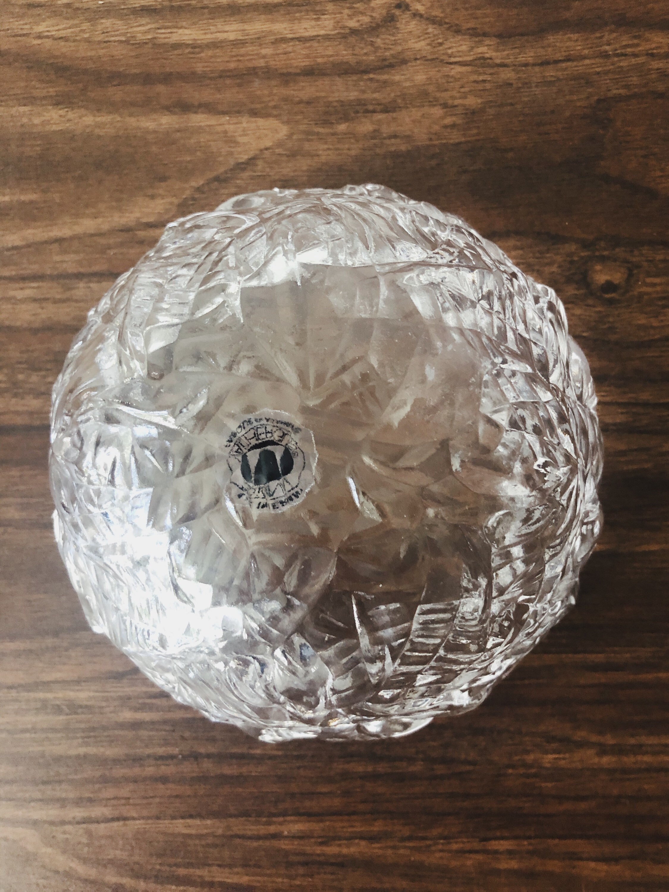 Walther Glas Crystal Bowl // Ice Effect Dish Bowl // Vintage Crystal ...