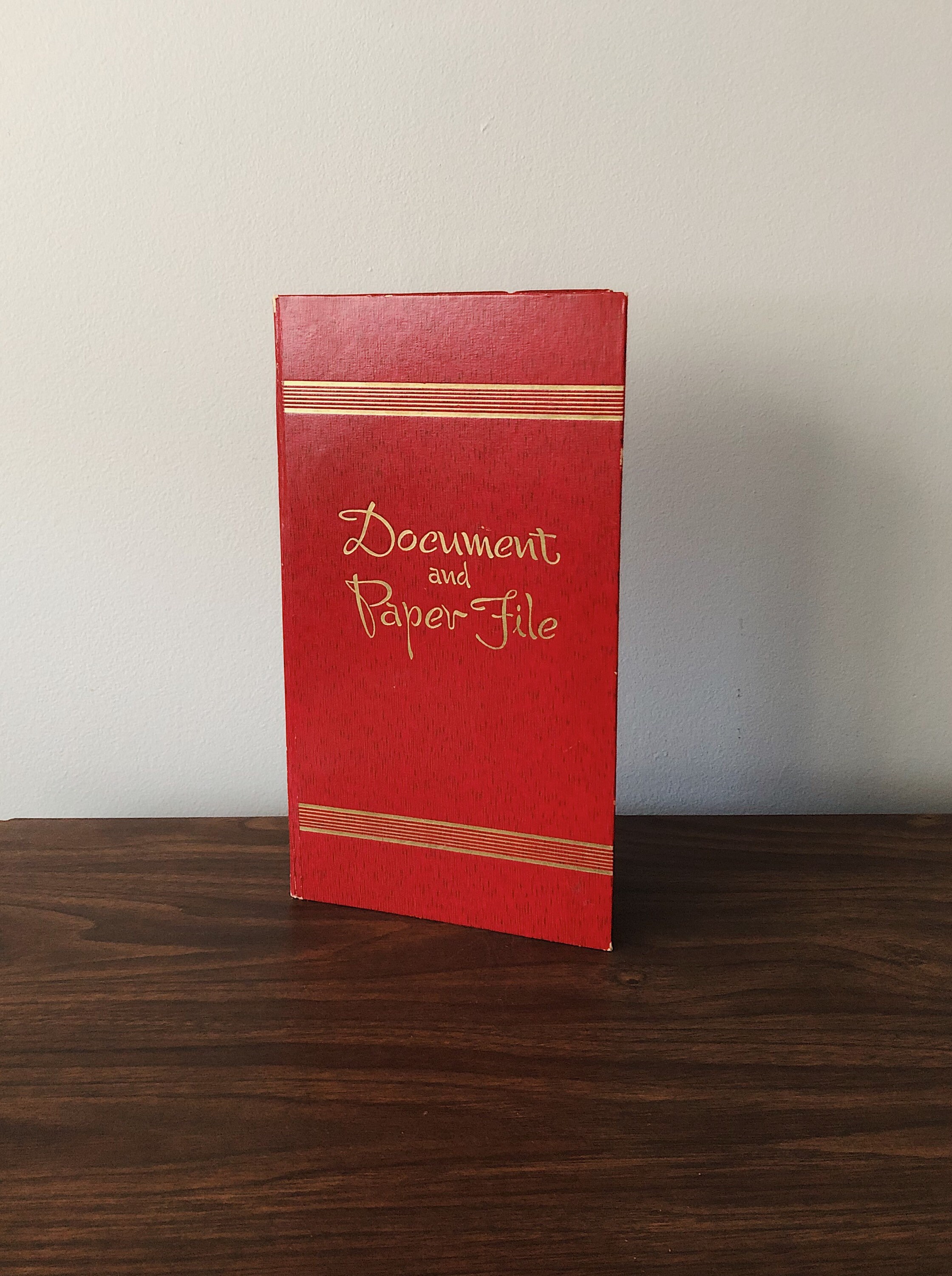 Red Documents Binder // Vintage Documents and Paper File - Etsy