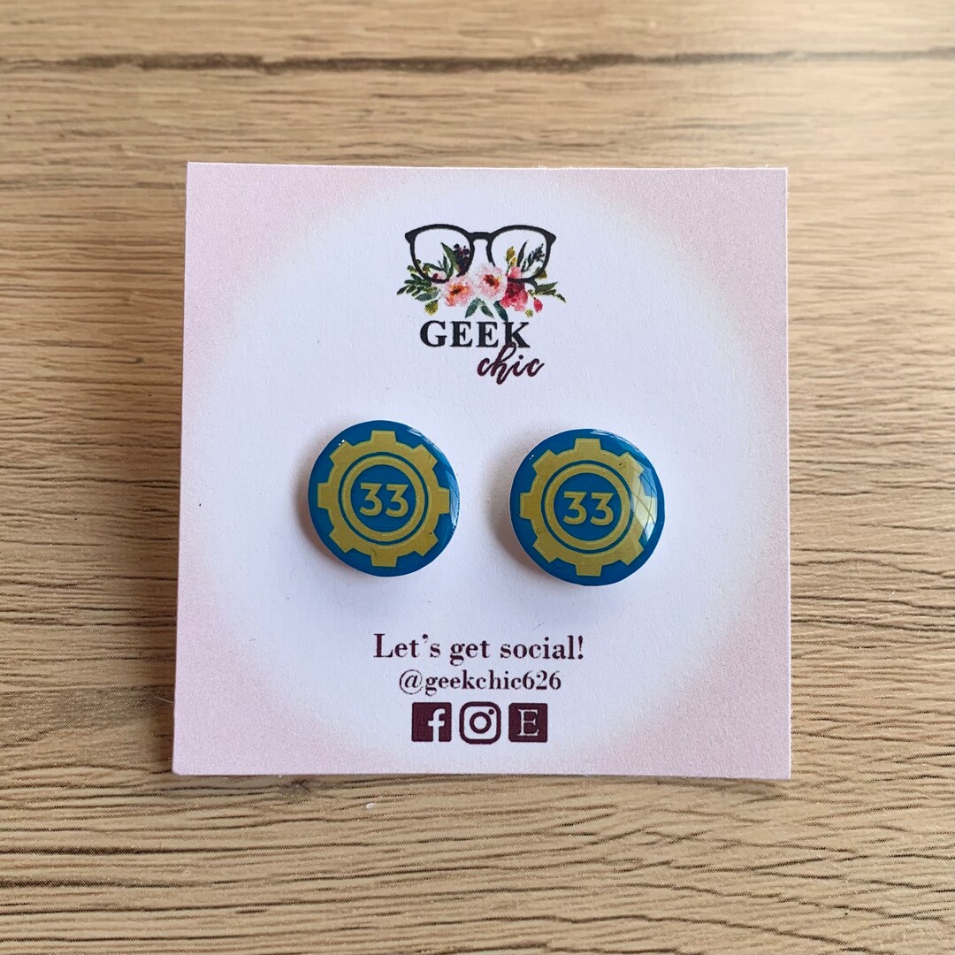 Video Game Vault Number Small Stud Earrings - Etsy