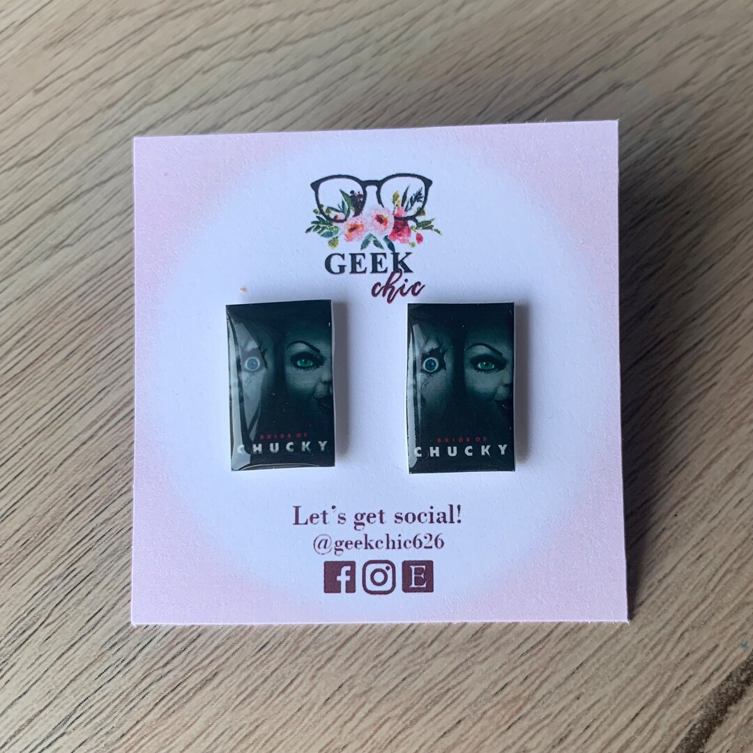 Doll Couple Slasher Film Horror Movie Poster Small Stud Earrings - Etsy