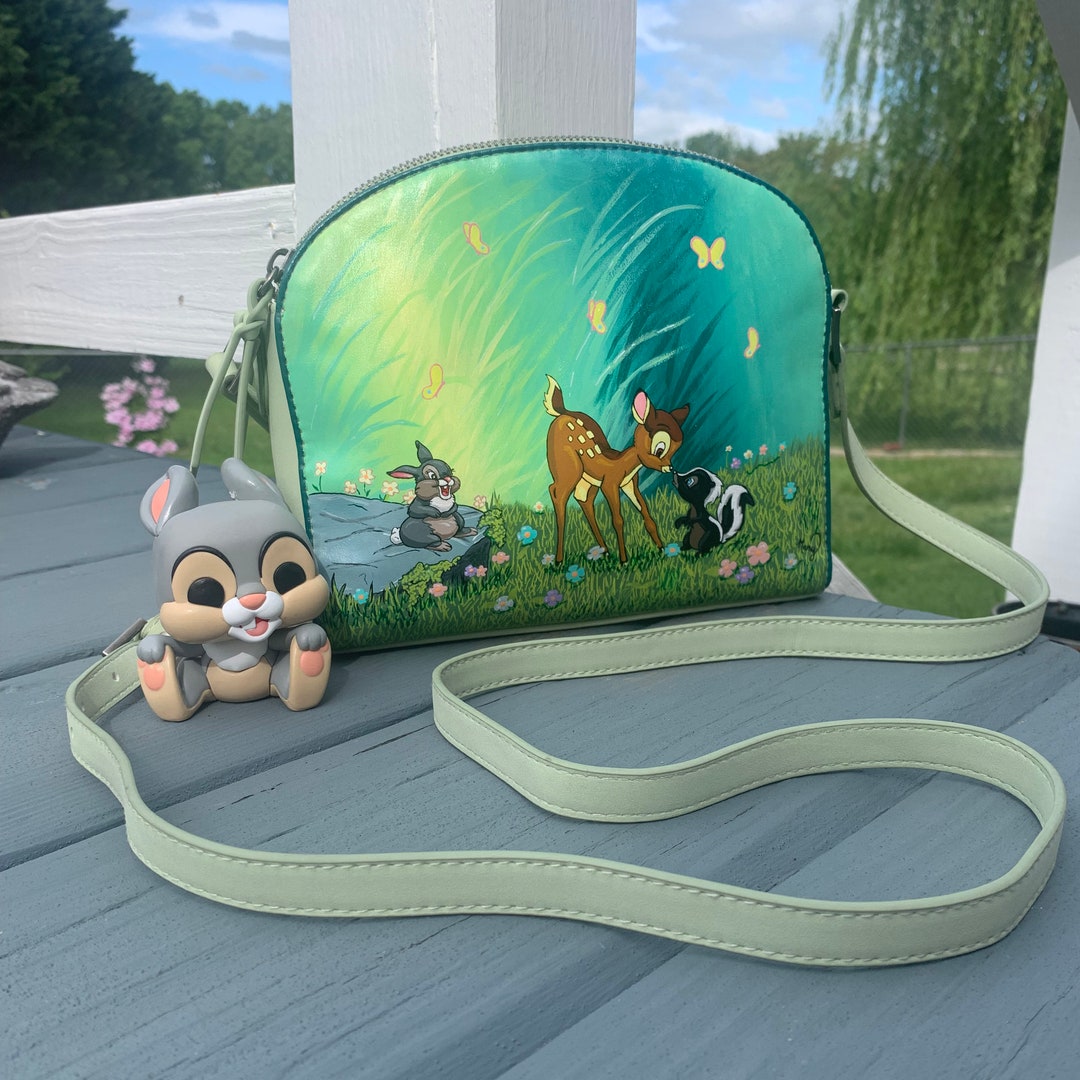 Classic Deer / Rabbit / Skunk Scene Hand Painted Crossbody Purse ...