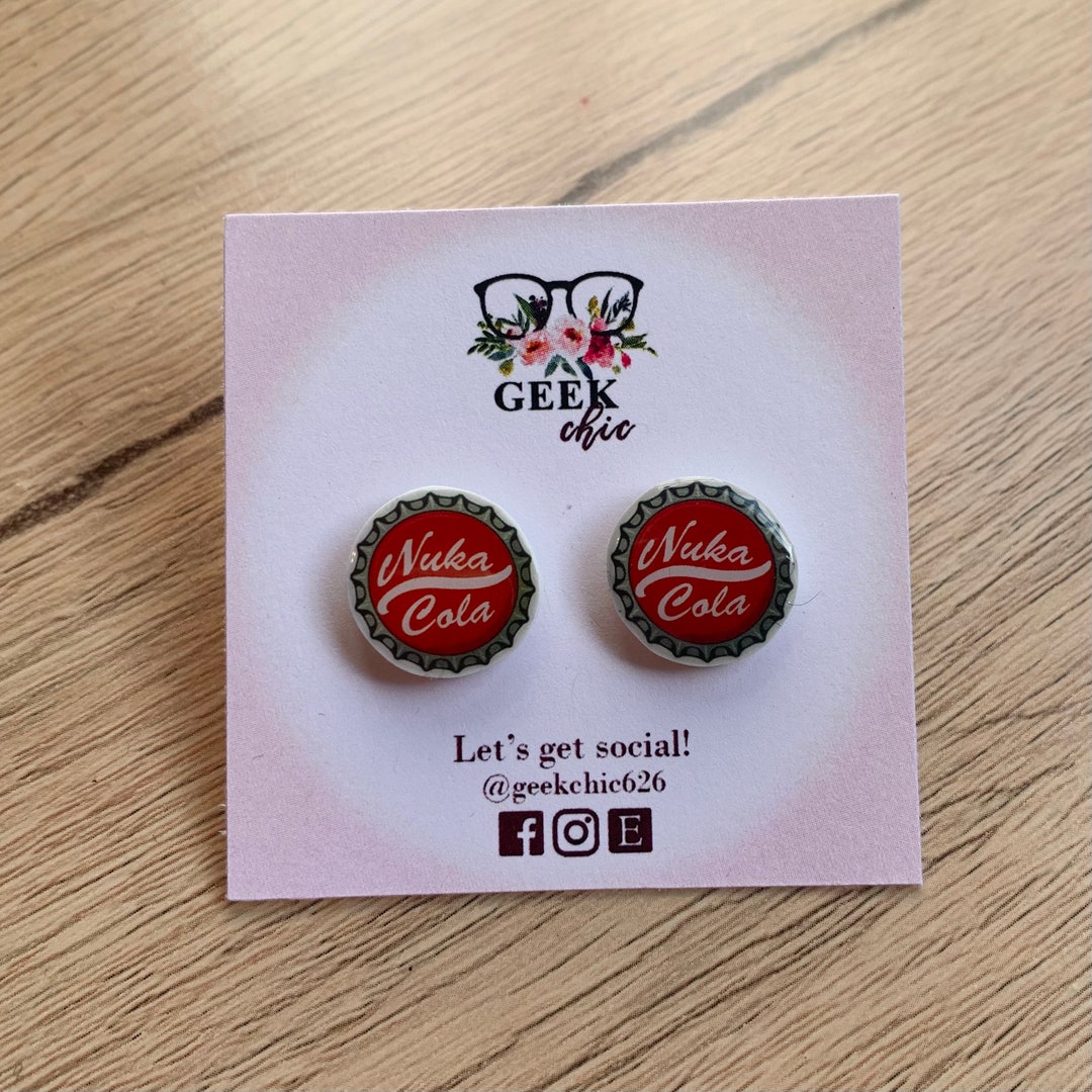 Video Game Bottle Cap Small Stud Earrings - Etsy