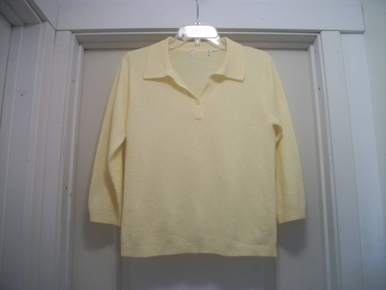 Retro 90s PRETTY in Light LEMON YELLOW Acrylic Sweater, That 50s Look ...