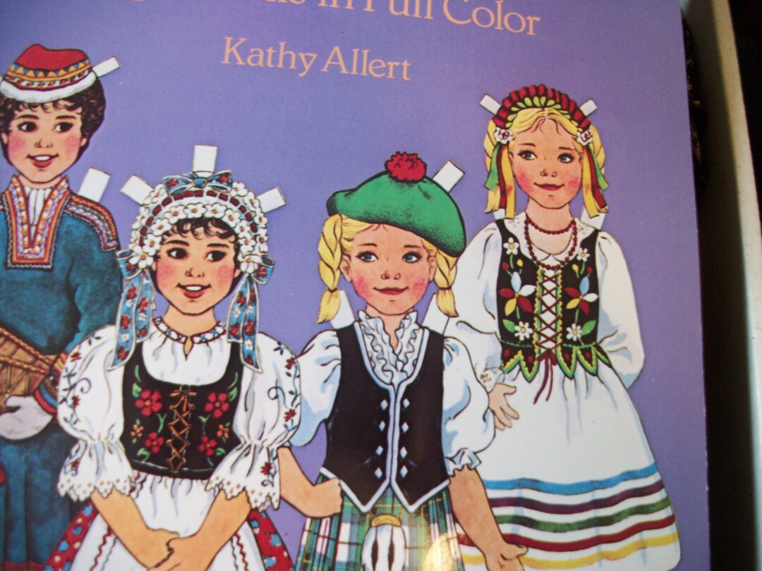 Traditonal FOLK Costumes of Europe PAPER DOLLS in Full Color - Etsy