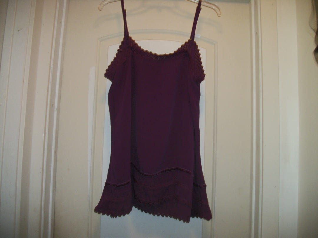 COTTAGECORE STEAMPUNK CHEMISE or Cami, Vintage Purple Rayon, X Lg - Etsy