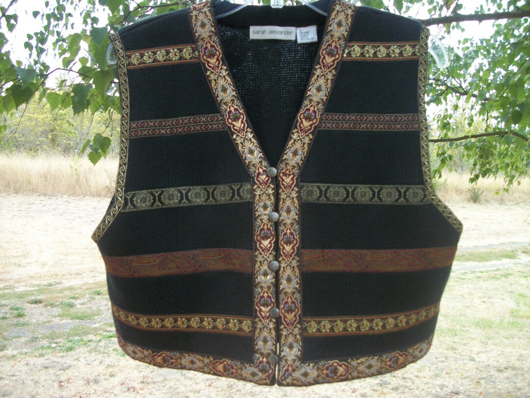 80s Retro STEAMPUNK BOHO COSPLAY Costume Festival Ornate W Gold Ribbons ...
