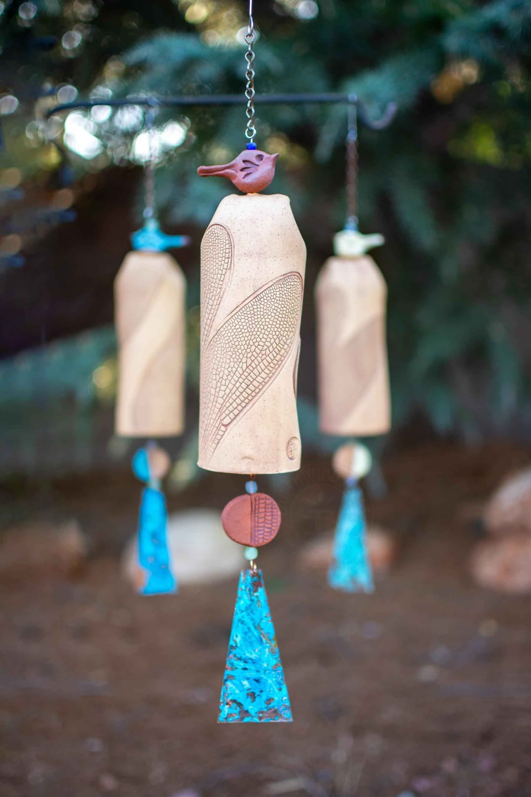 Beautiful Rustic Dragonfly Wind Chime With Copper Sail - Etsy