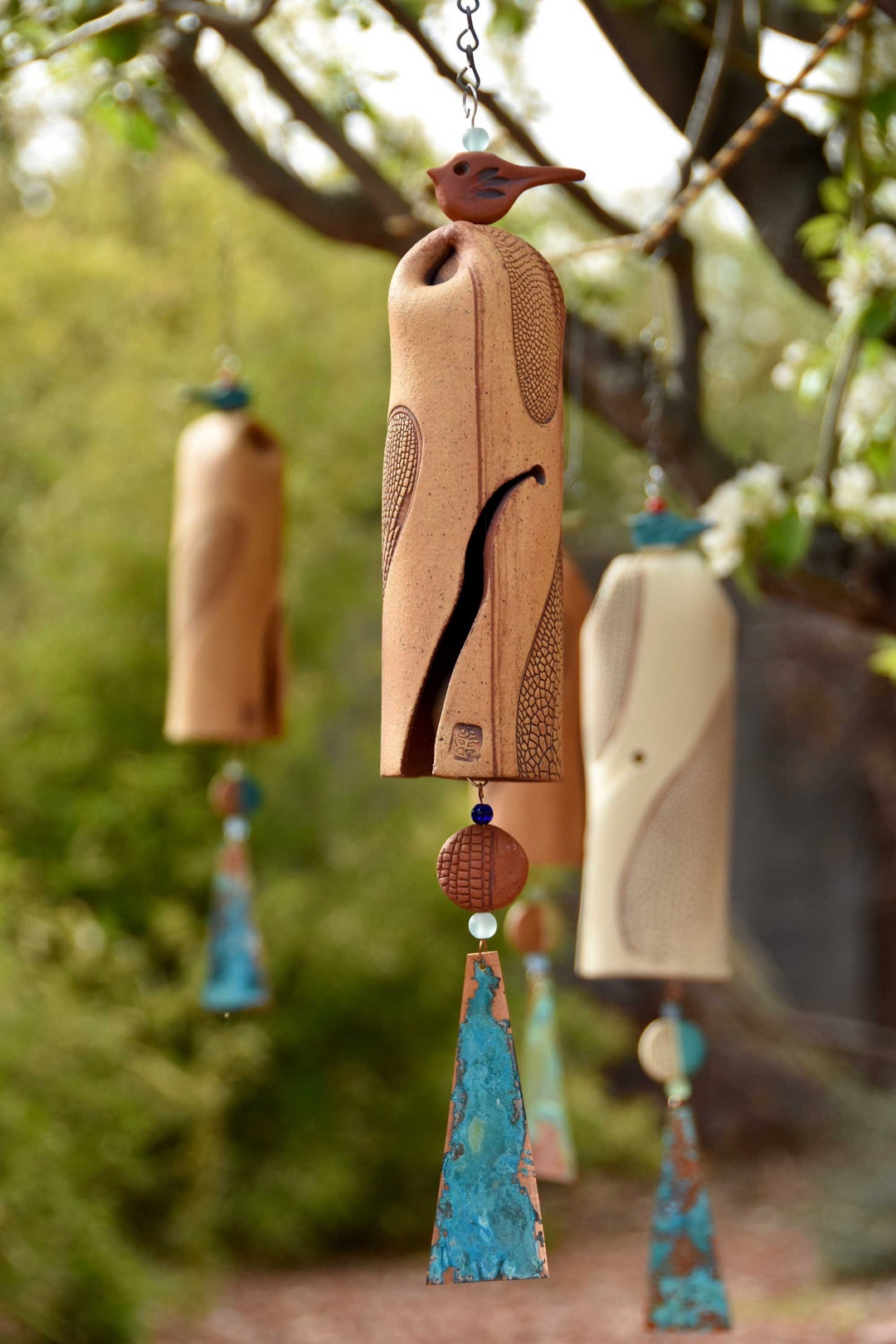 Beautiful Rustic Dragonfly Wind Chime Handcrafted Garden - Etsy